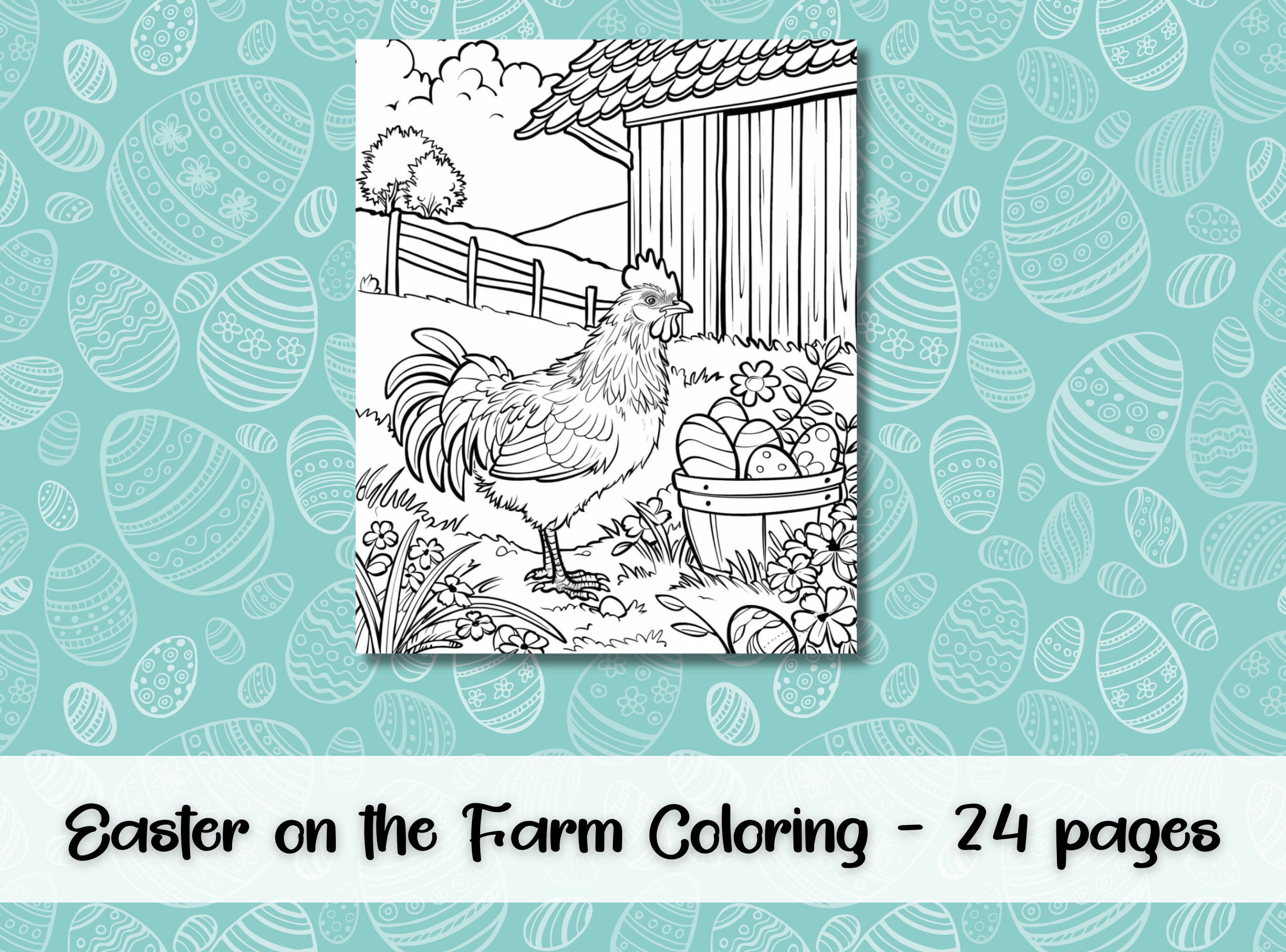 Coloring Pages for Kids Farm, Easter Farm Life Coloring Pages, Coloring ...