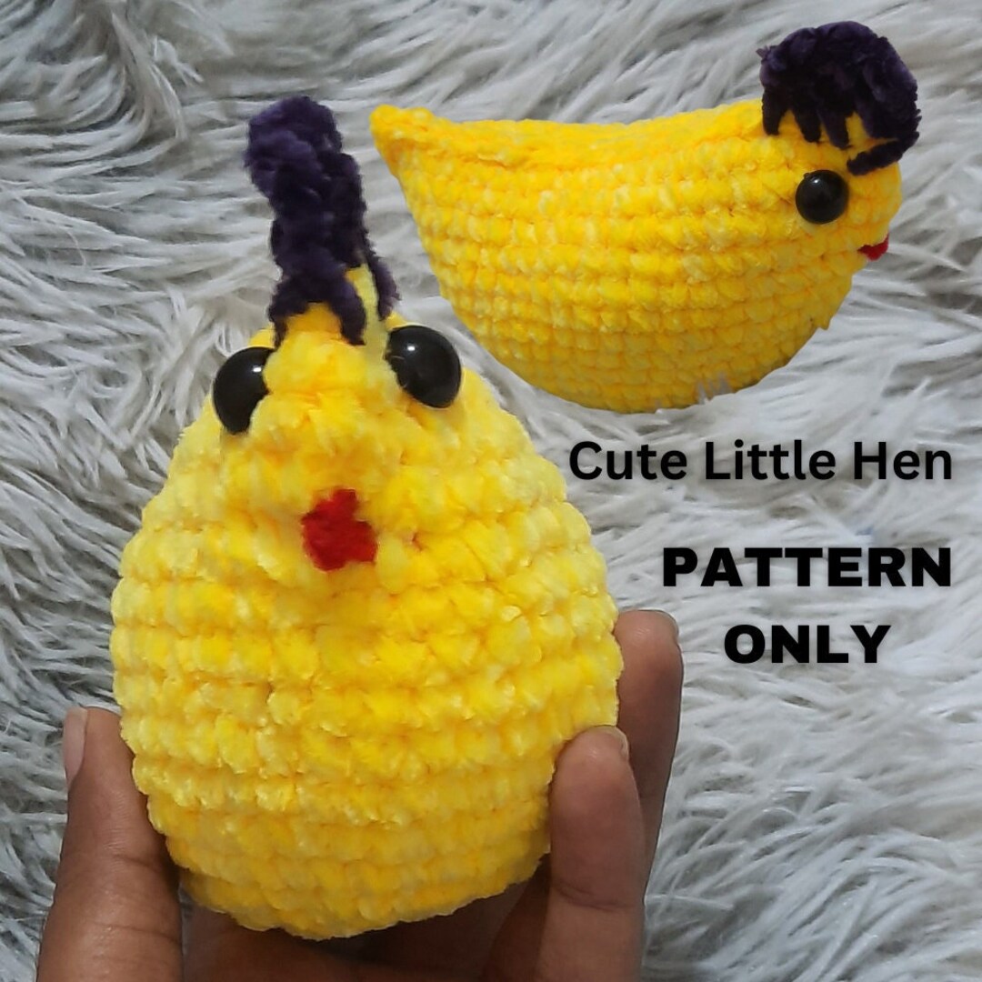 Cute Chicken Crochet Pattern,crochet Pattern Plush Country Chicken ...
