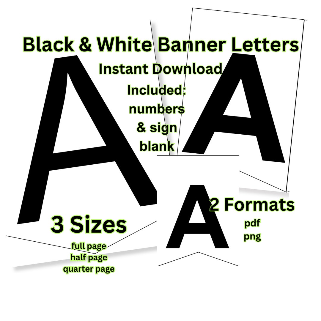 Banner de letras del alfabeto imprimible, letras imprimibles para ...