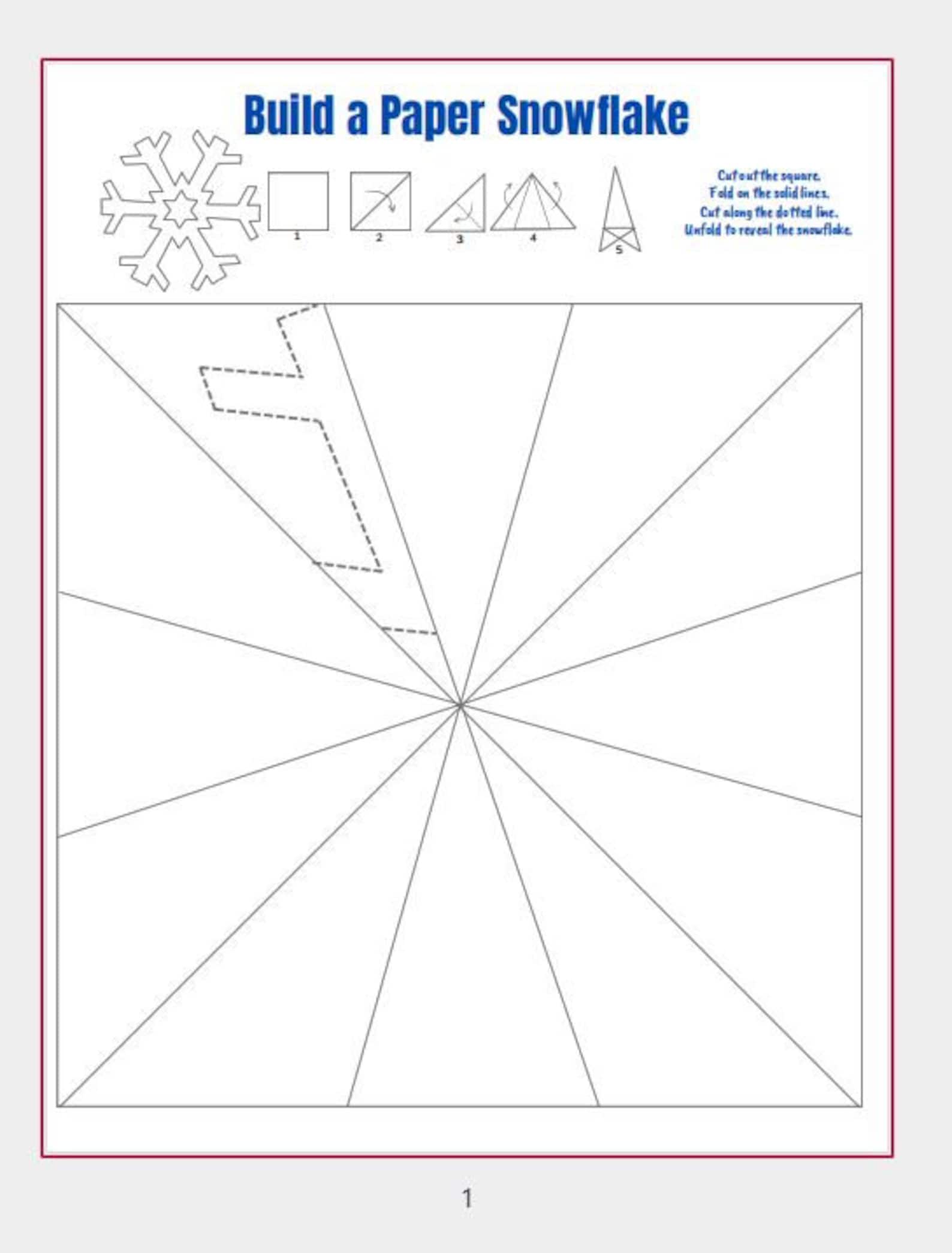 Snowflake Outline Printable, Snowflake Cutout Printable, Printable Pdf ...