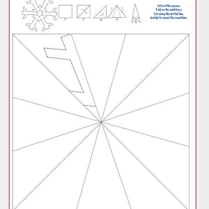 Snowflake Outline Printable, Snowflake Cutout Printable, Printable Pdf ...