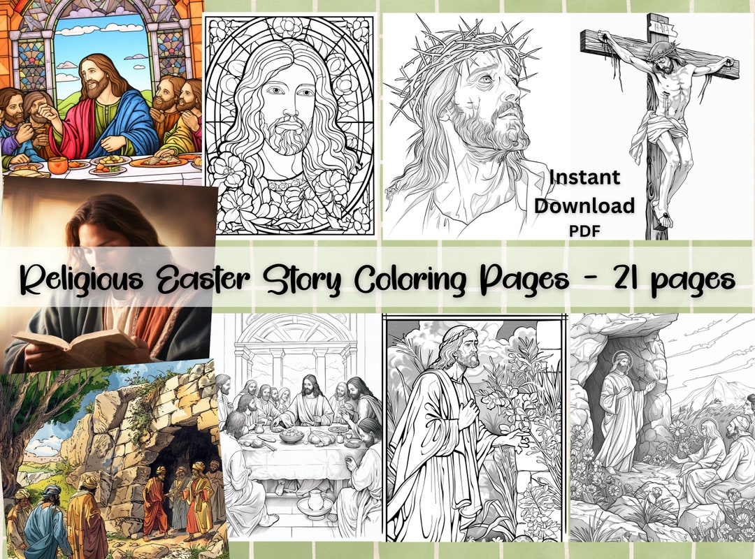Christian Easter Coloring Pages, Easter Story Coloring, Sunday School ...