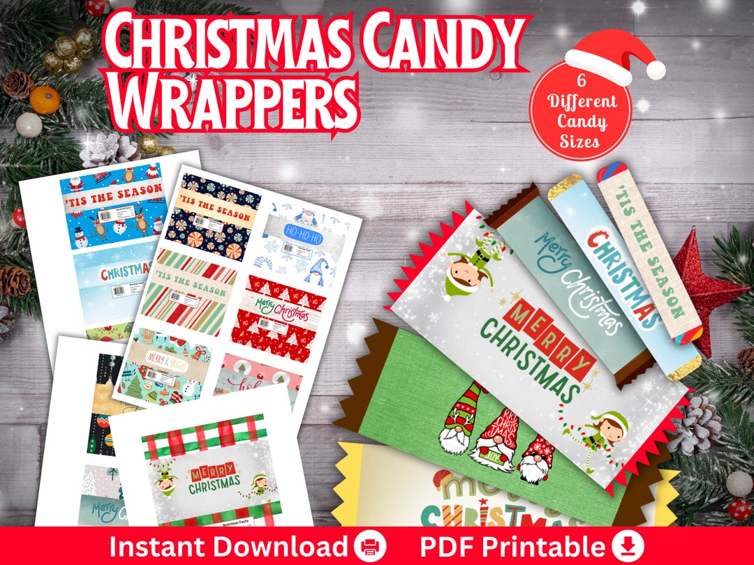 Printable Candy Bar Wrapper Template Pdf, Christmas Candy Bar Wrappers ...