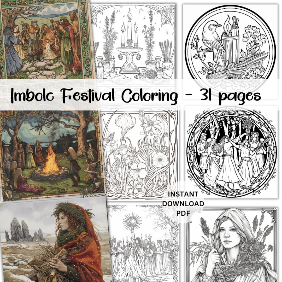 Imbolc Coloring Page, Imbolc Printable Coloring, Imbolc Book Printable ...