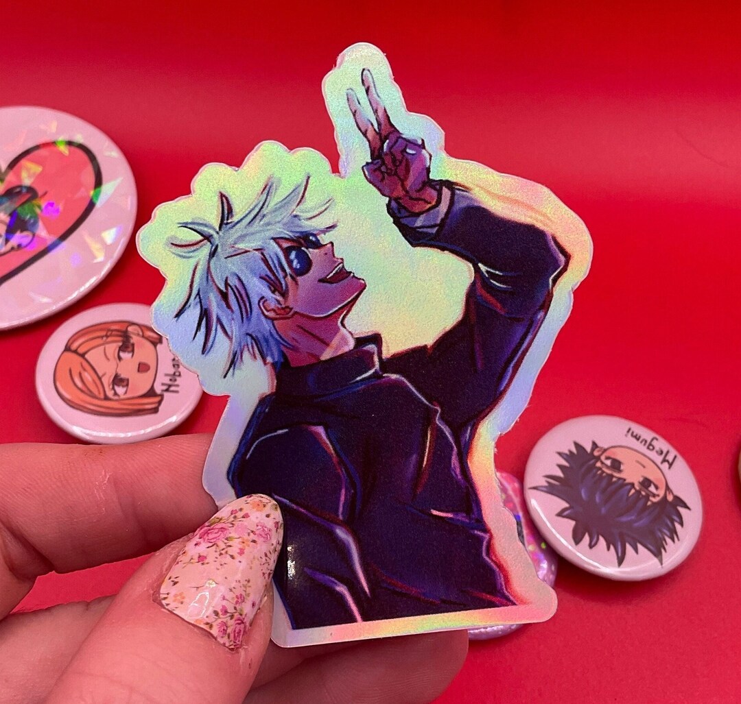 Jujutsu Anime JJK Sticker Gift Holographic Waterproof Water Bottles ...