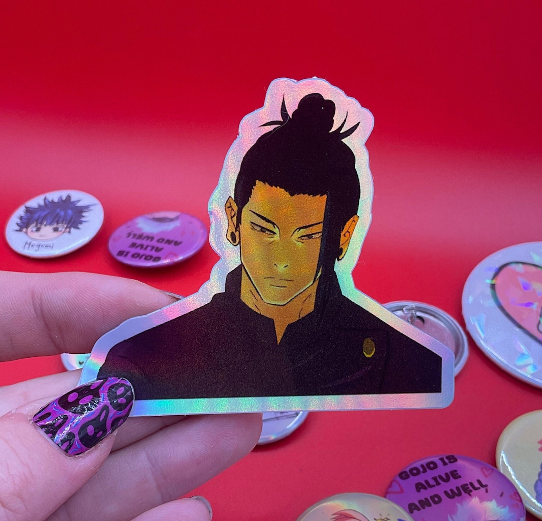Jujutsu Anime Get0 JJK Sticker Gift Holographic for Water Bottles ...