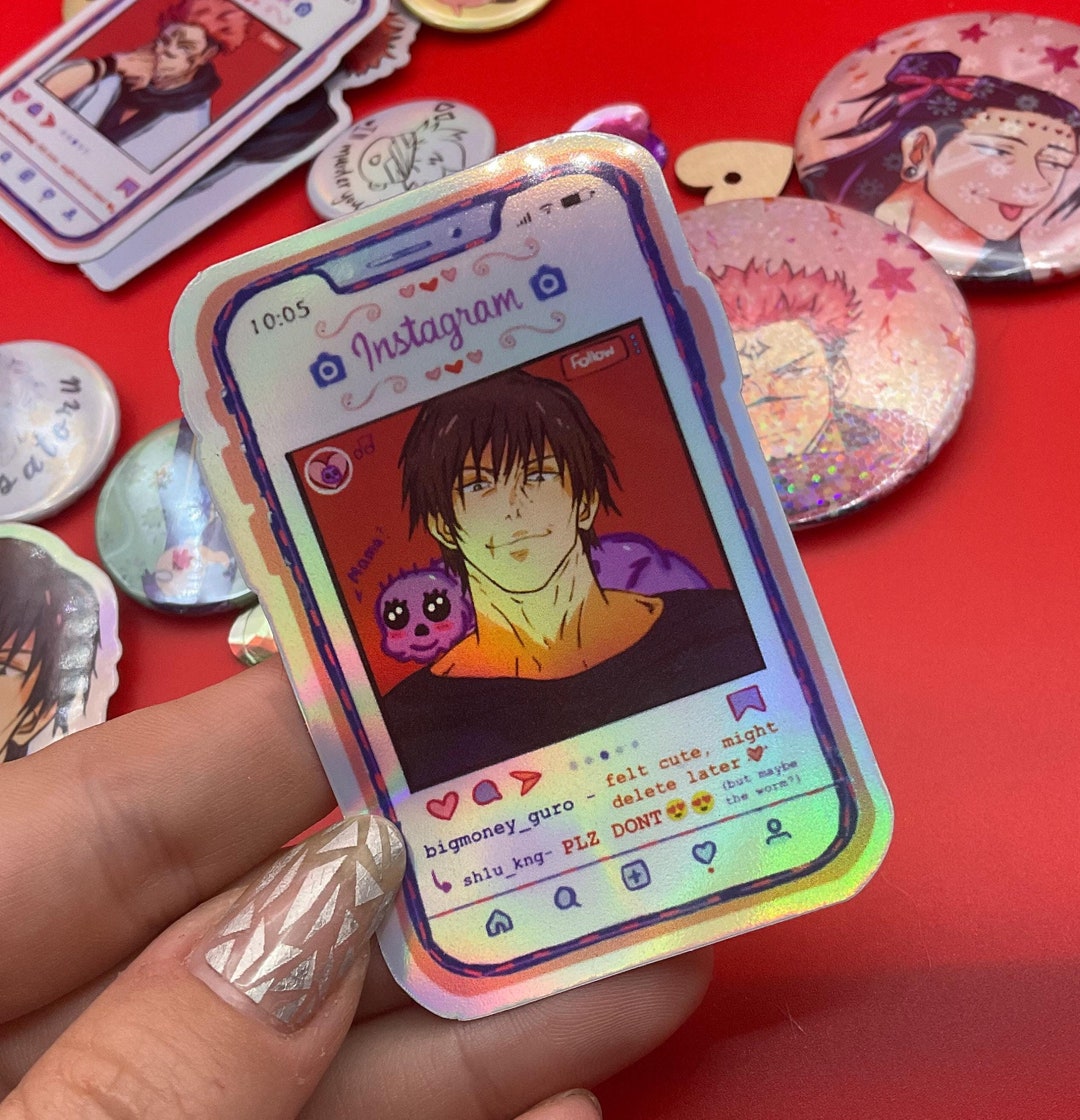 Jujutsu Anime JJK Sticker Gift Holographic Waterproof for Water Bottles ...