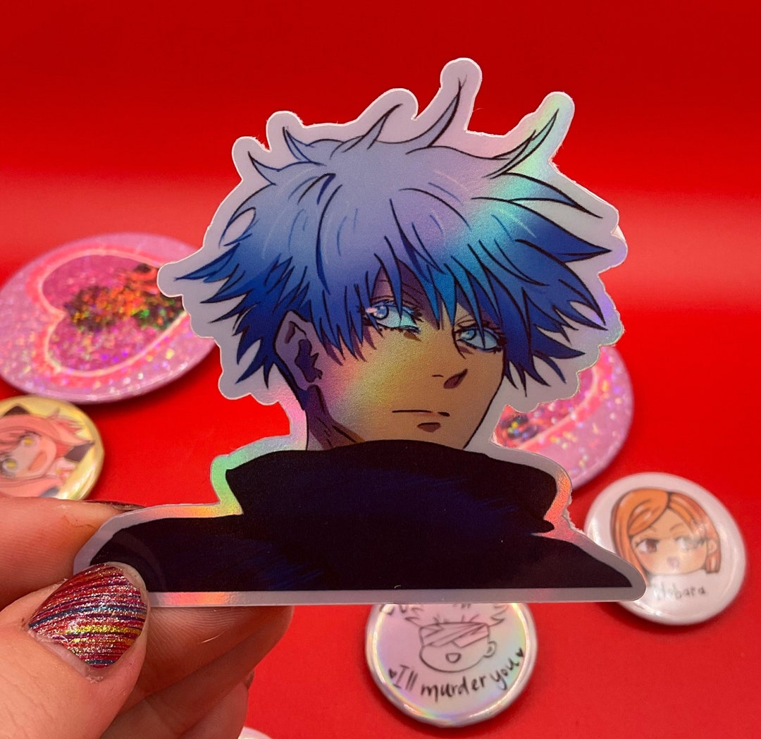 JJK Holographic Sticker - Anime Decal for Laptops and Water Bottles - Etsy