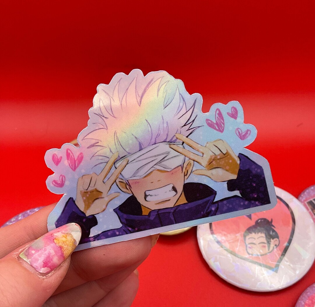 Holographic Sticker - Anime JJK Waterproof Vinyl - Etsy