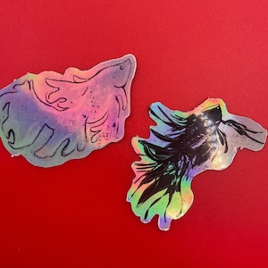 Jujutsu Anime Beta Fish JJK Sticker Gift Set Holographic Waterproof ...