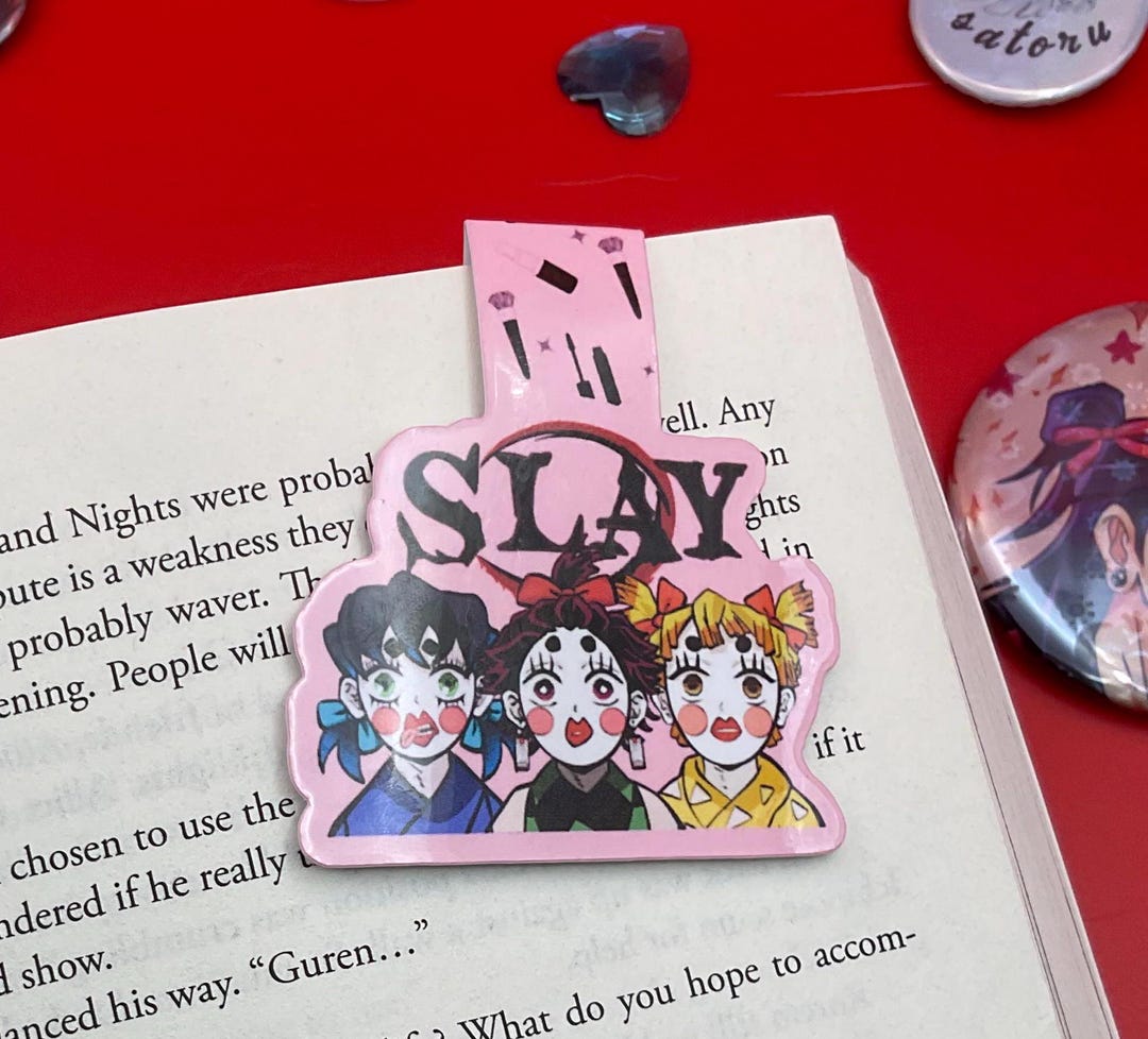 Demon Anime Slay Magnetic Bookmark Double Sided Laminated Gift - Etsy