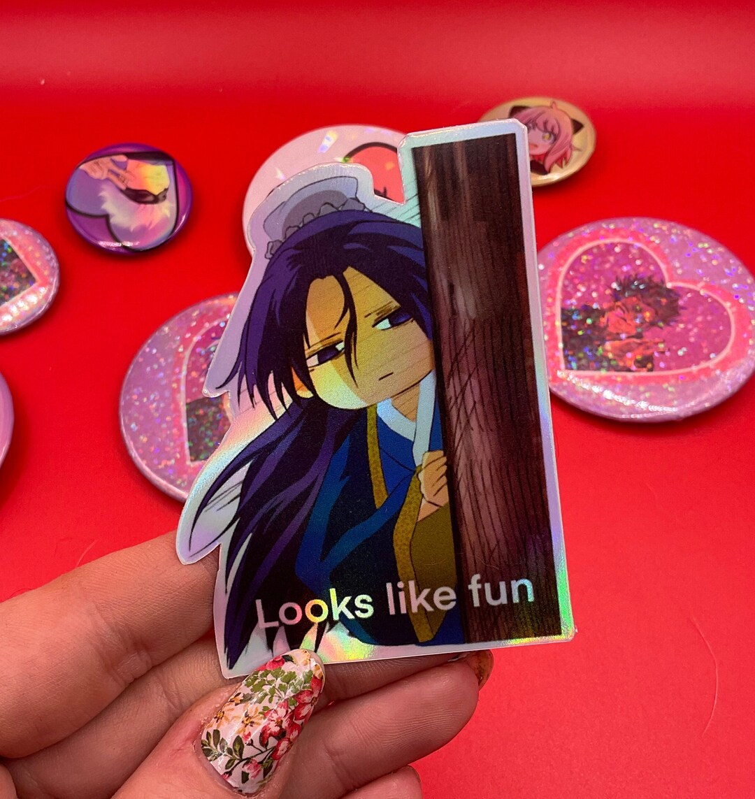 A. Diaries Funny Chibi Anime Sticker: Waterproof Holographic Decal - Etsy