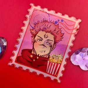 JJK Anime Sticker Set: Snack Time Holographic Waterproof Vinyl - Etsy