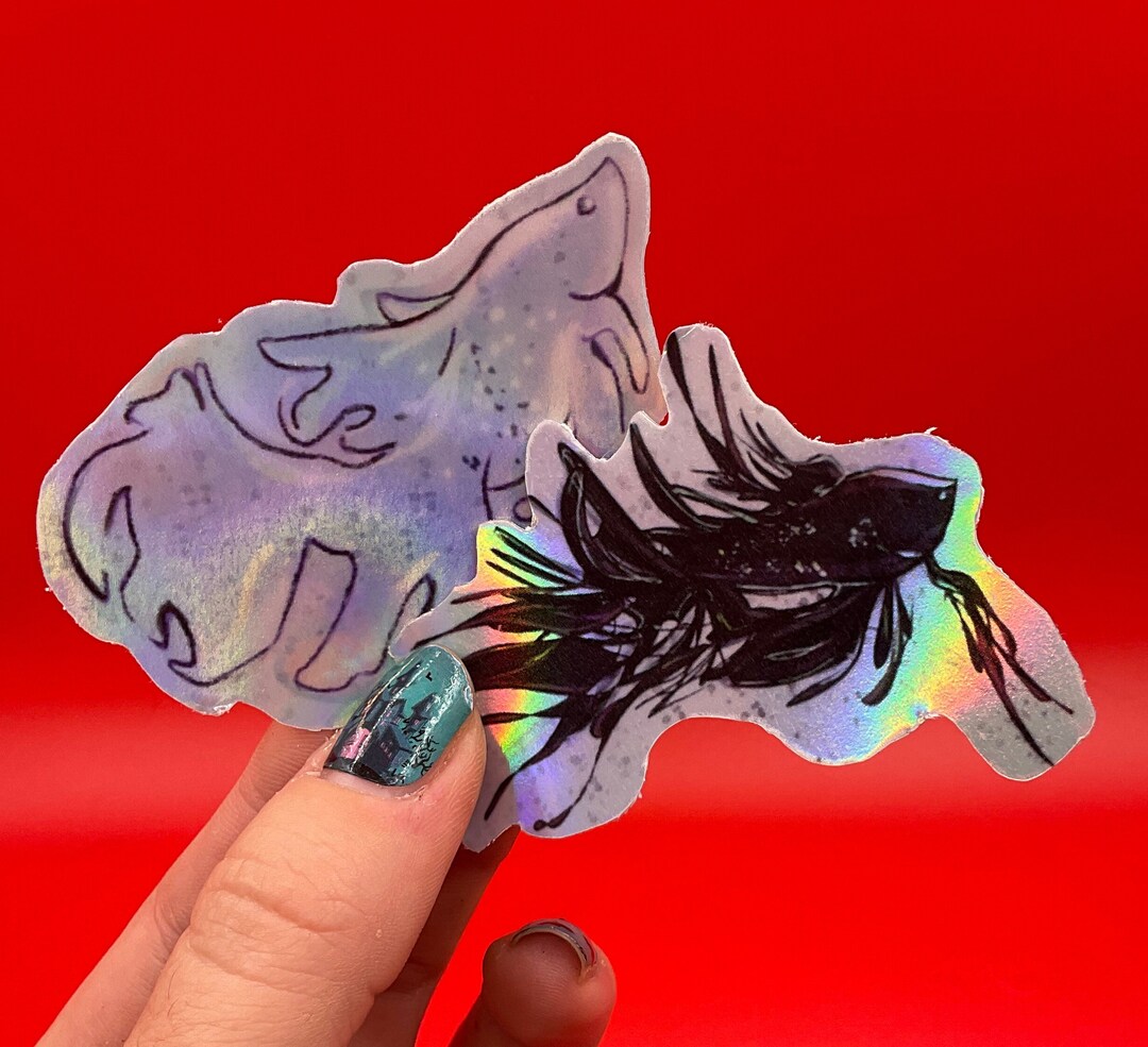 Jujutsu Anime Beta Fish JJK Sticker Gift Set Holographic Waterproof ...