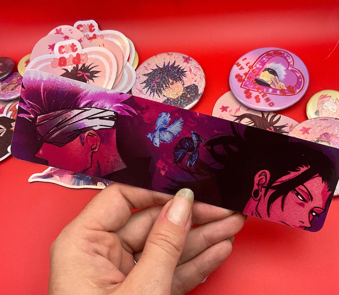 JJK Anime Bookmark Beta Fish Double Sided Laminated Giftholiday - Etsy