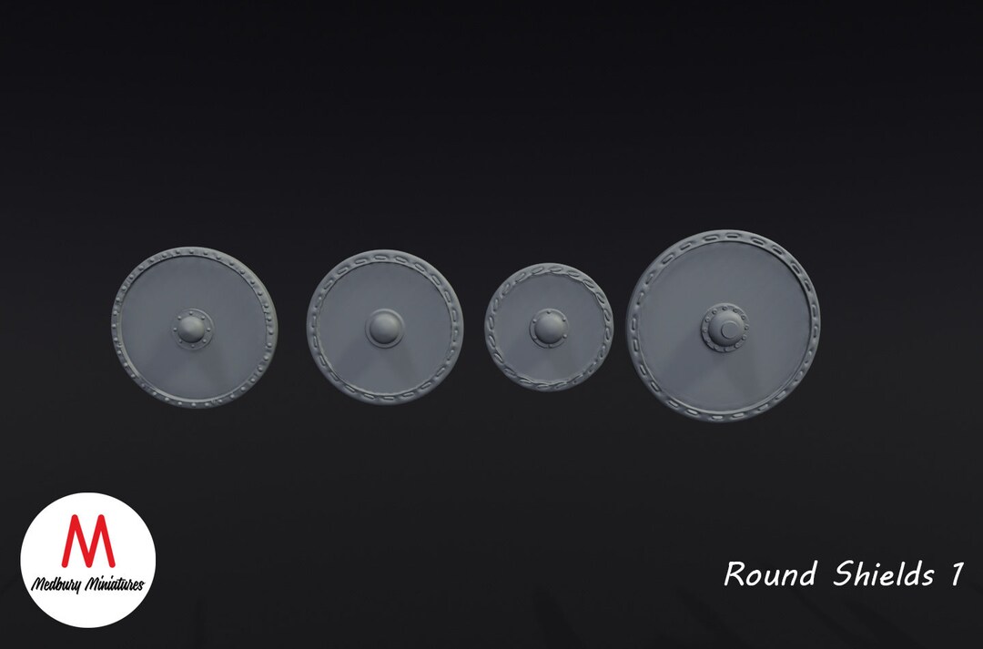Medbury Miniatures Round Shields X4 - Etsy