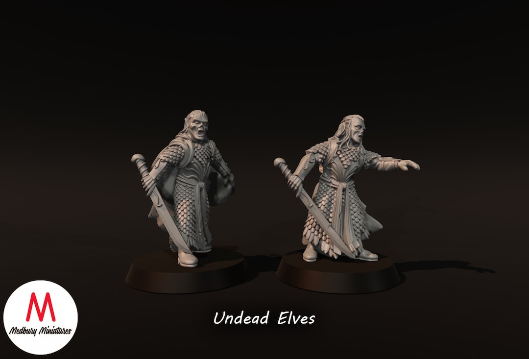 Undead Elves Fantasy Medbury Miniatures - Etsy