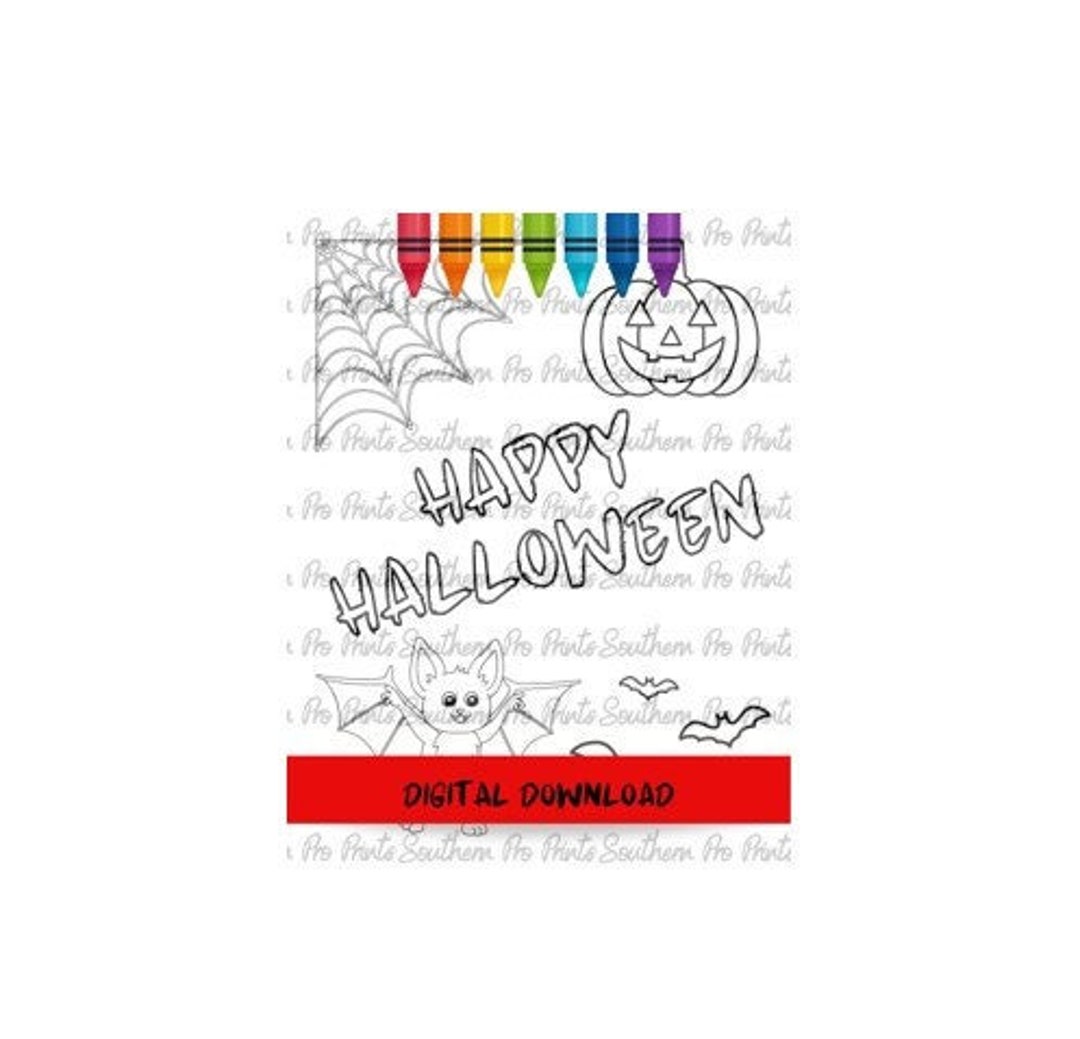 Printable Halloween Coloring Pages, 20 Pages, Kids Coloring Pages for ...