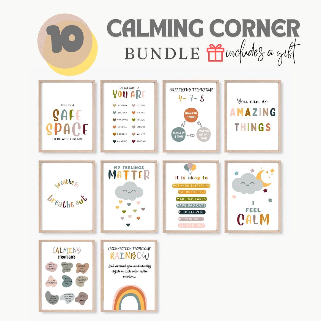 Calming Corner Preschool, Calming Strategies Clipart, Zones of ...