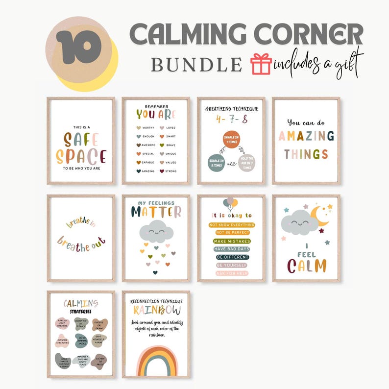 Calming Corner Preschool, Calming Strategies Clipart, Zones of ...