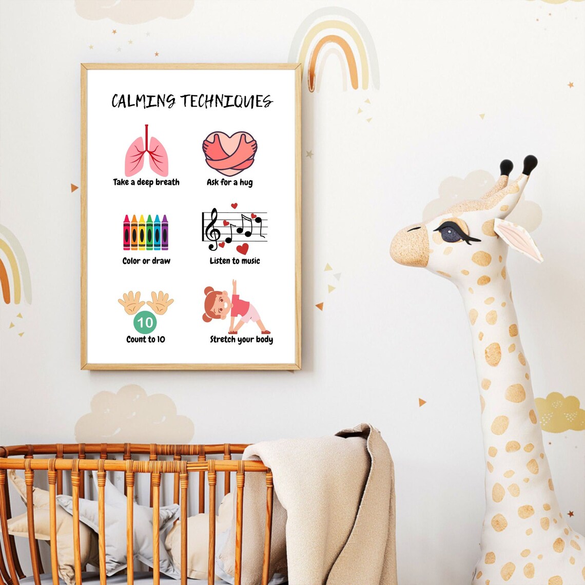 Printable Calming Techniques for Kids Poster, Keeping Calm Printable ...