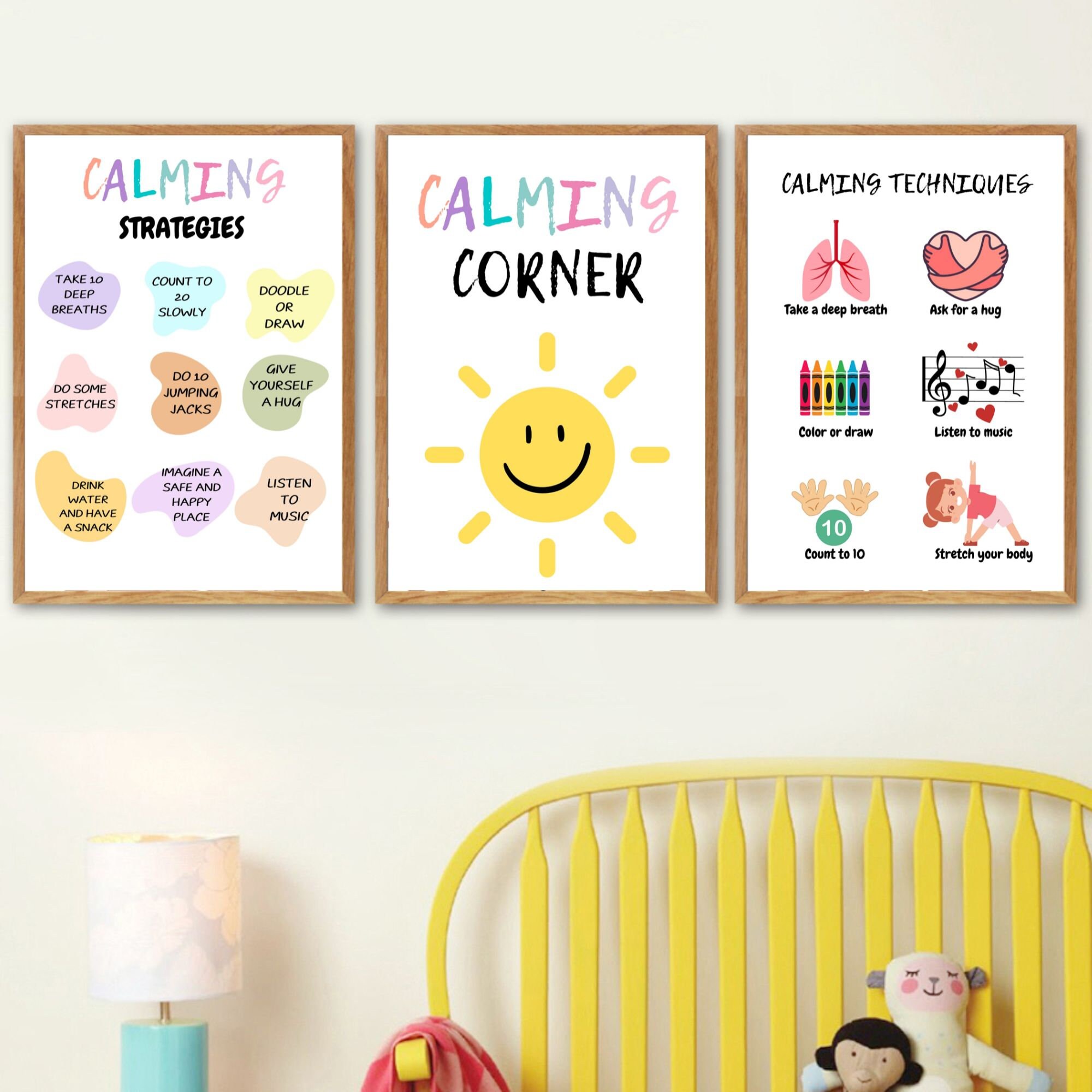 Printable Calming Techniques for Kids Poster, Calm Down Corner ...