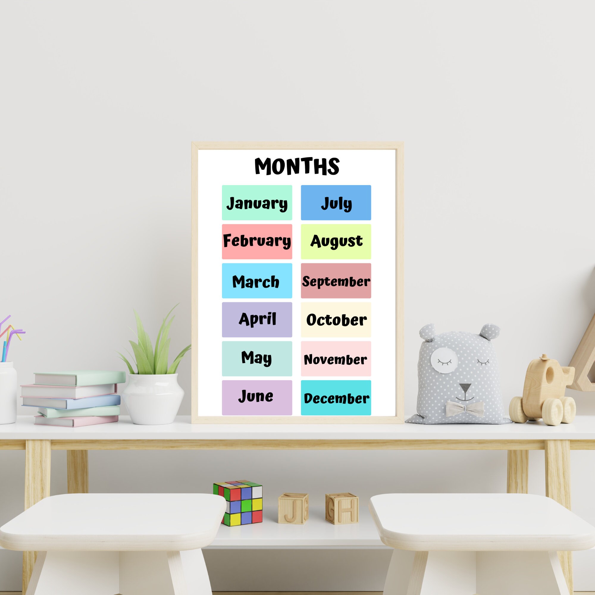 Educational Posters for Toddlers, Abc Print, Days of the Week, Alphabet ...