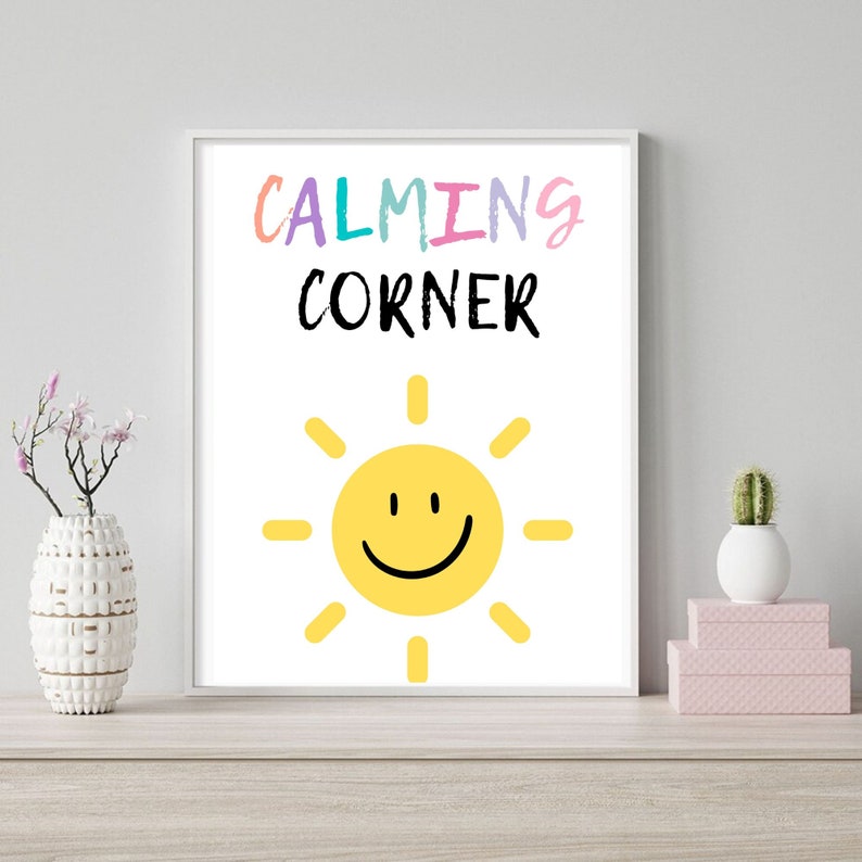 Calm Down Corner Preschool Calming Down Poster Printable - Etsy