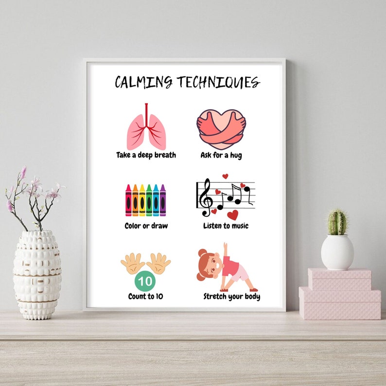 Calm Down Printable Decor Wall Art Calm Corner Decor - Etsy