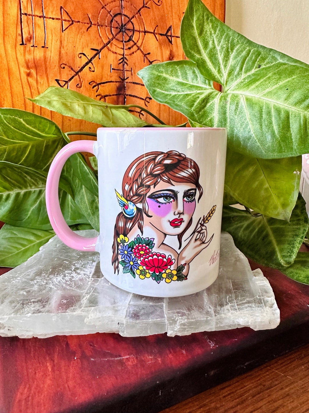 Virgo Mug Goddess Art Venus Art Spring Maiden Mercury Mug Astrology Art ...