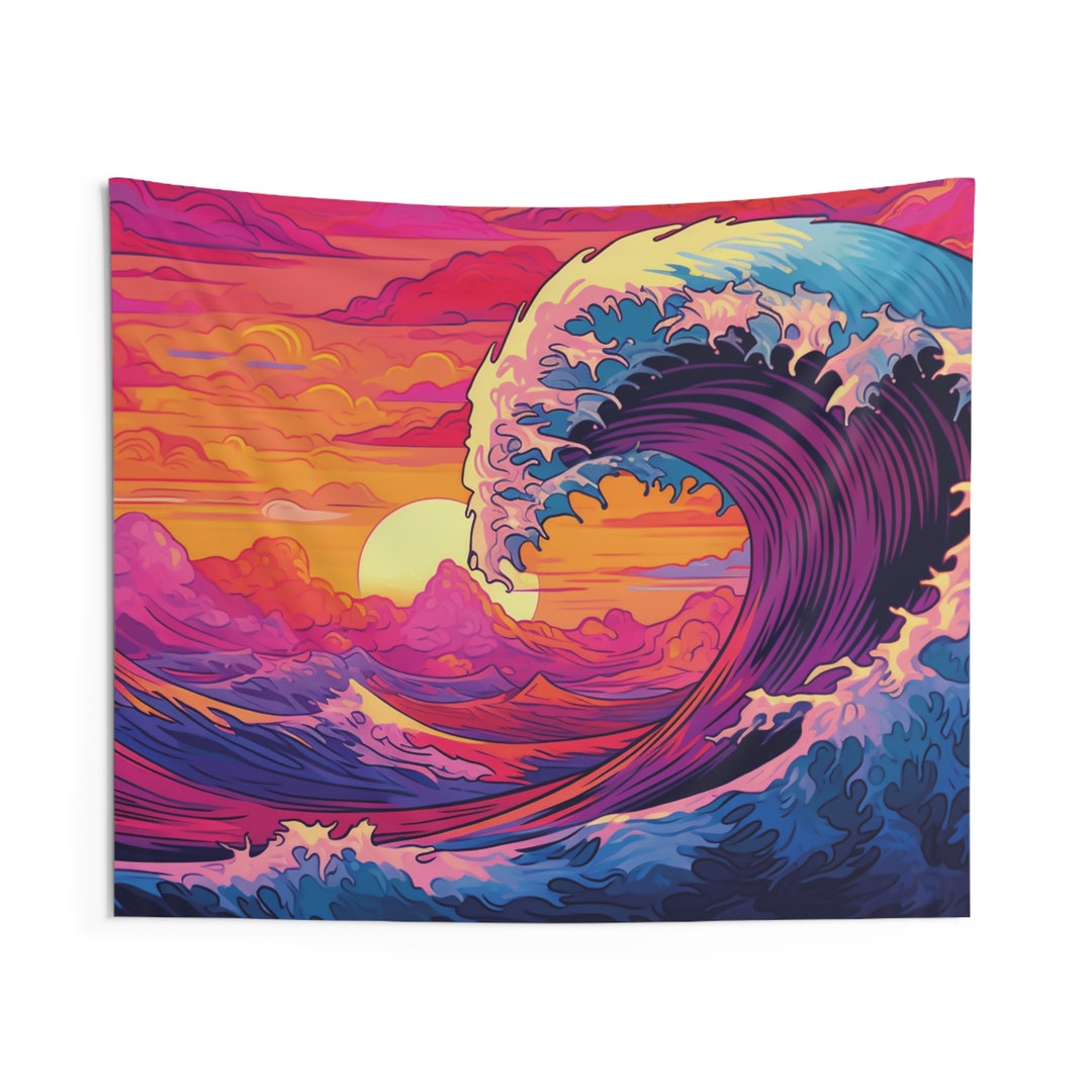 THE GREAT WAVE Tapestry - Etsy