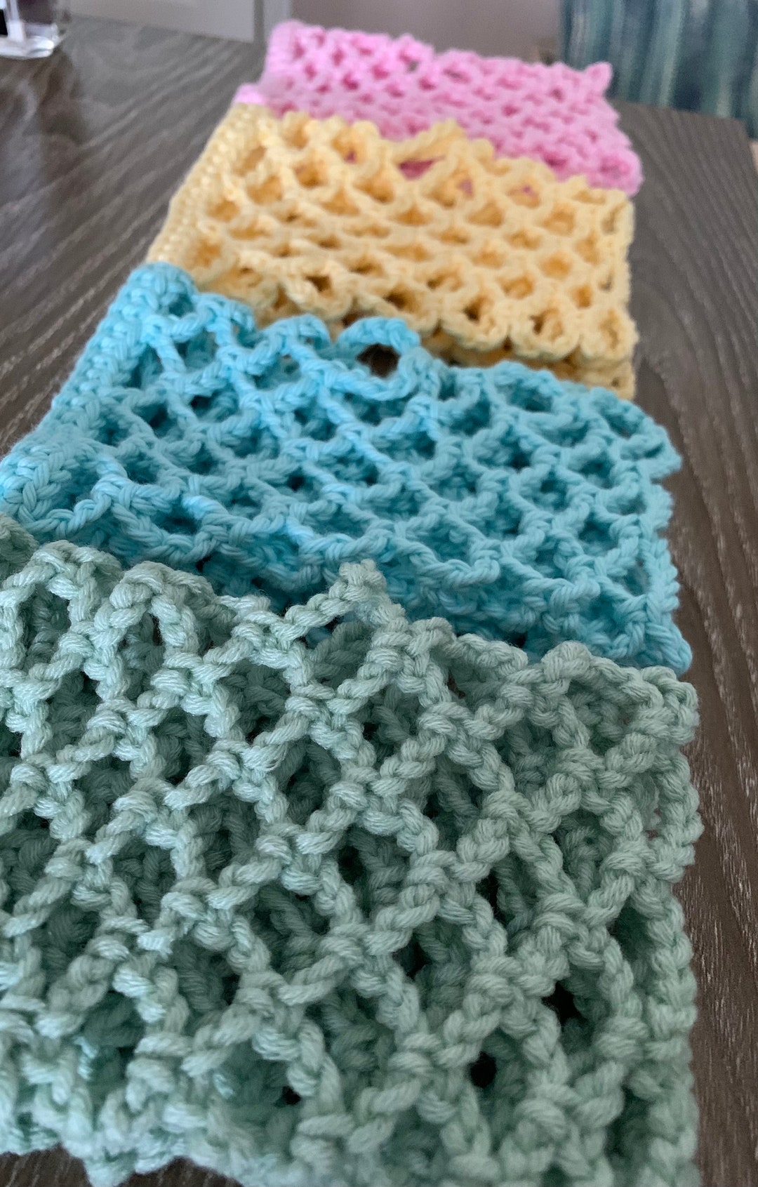 Fishnet Crochet Gloves Short Pastel - Etsy