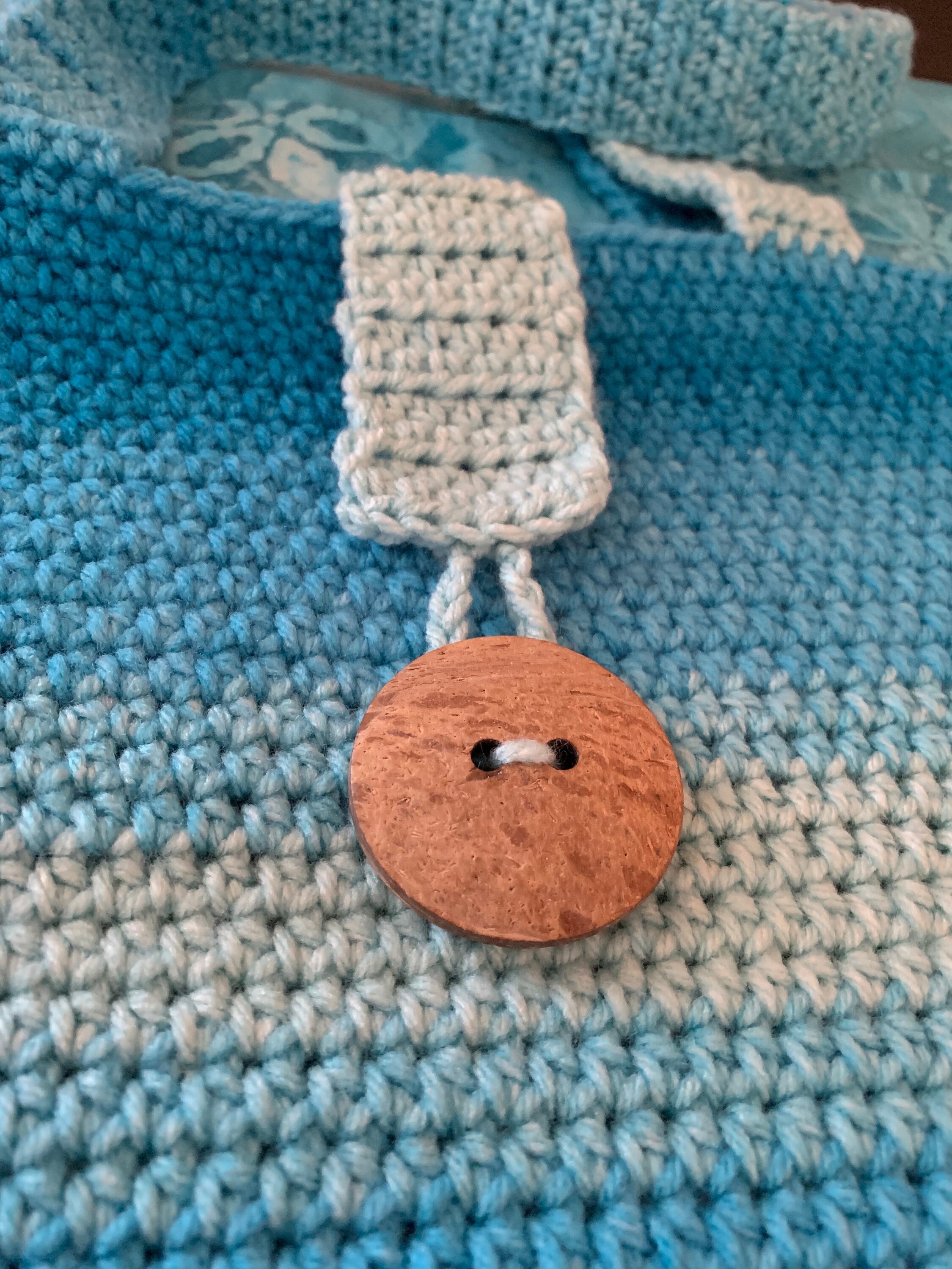 Bright Blue Purse Button Closure - Etsy