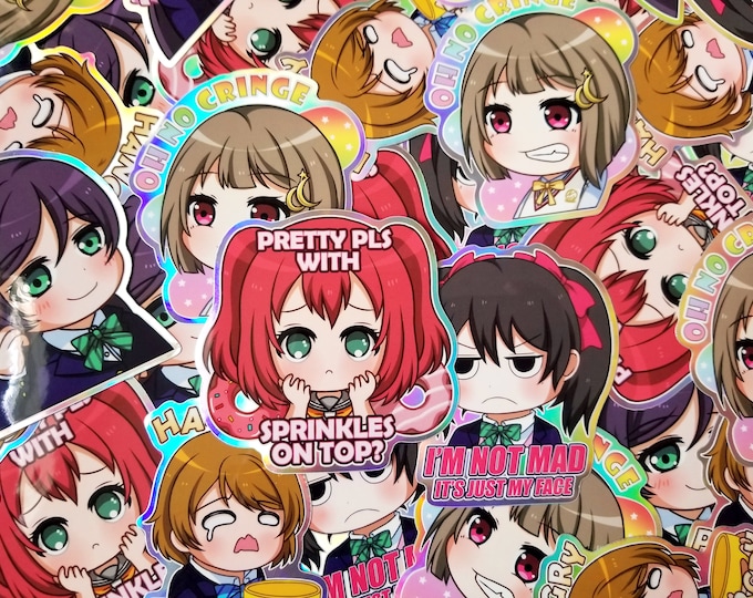 Love Live! - 3" Holographic Meme Stickers (new Designs Added!) - Etsy