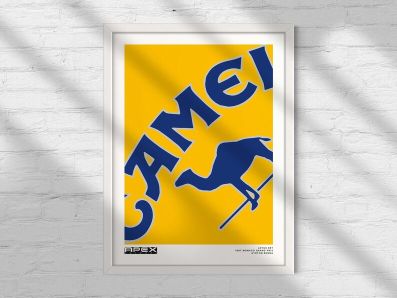 Lotus 99T F1 Car Livery Poster Print | 1987 Monaco Grand Prix | Ayrton ...