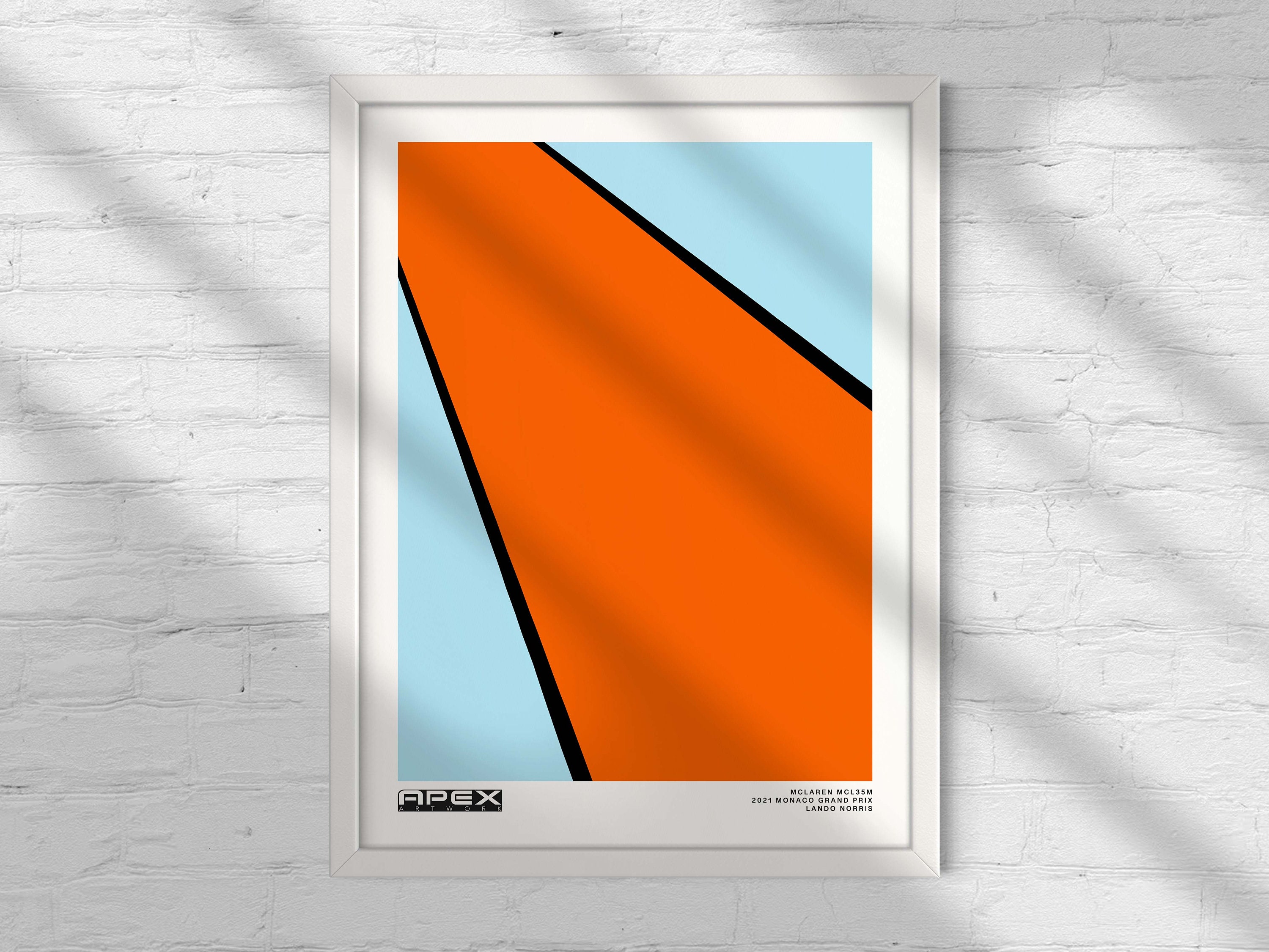Mclaren MCL35M Gulf F1 Car Livery Poster Print 2021 Monaco - Etsy