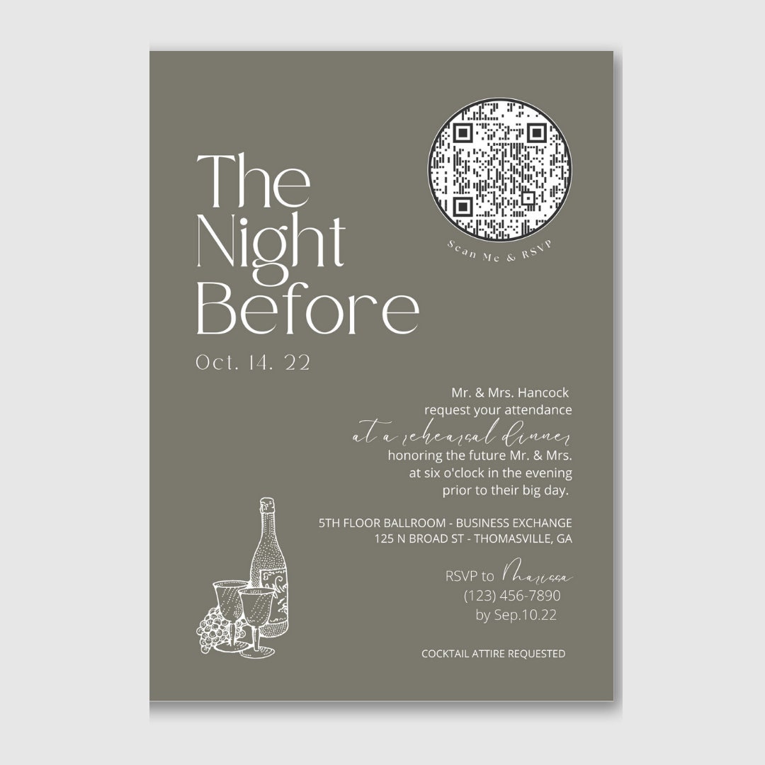 Printable Rehearsal Dinner Wedding Invitation Template Download ...