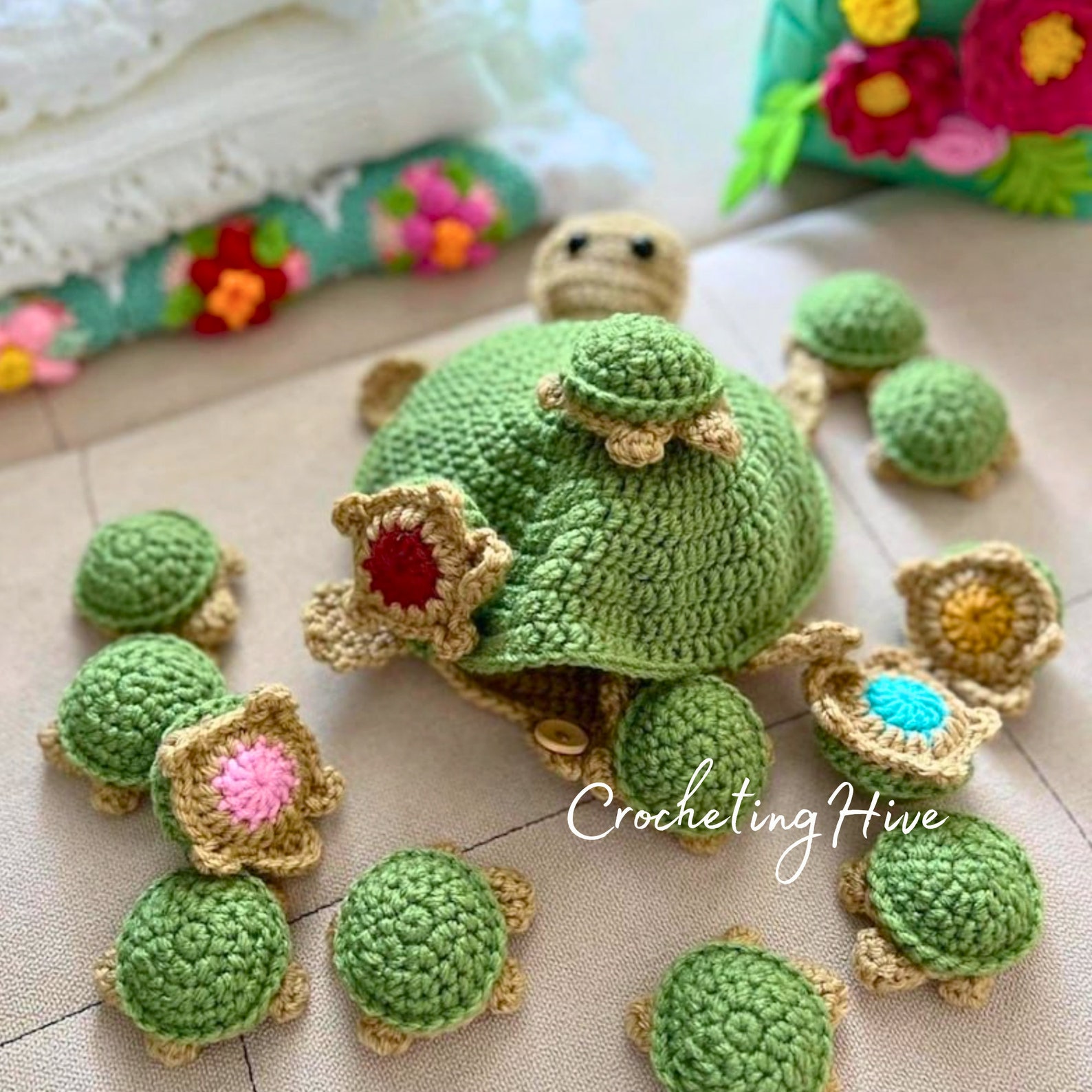 Turtle Memory Game Crochet Turtle Patterns Amigurumi - Etsy Nederland