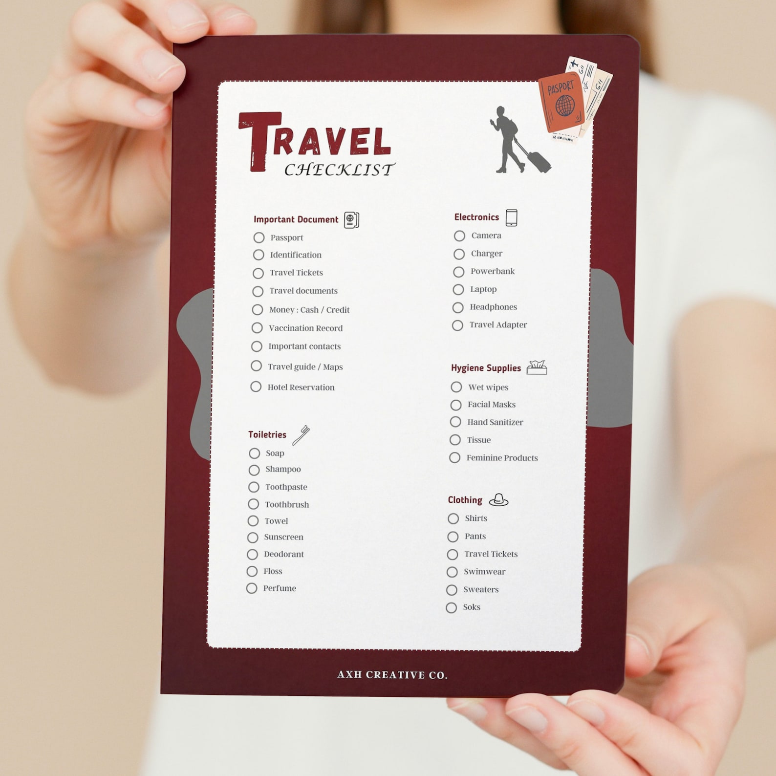 Travel Packing Checklist-printable Travel Checklist-vacation Planner ...