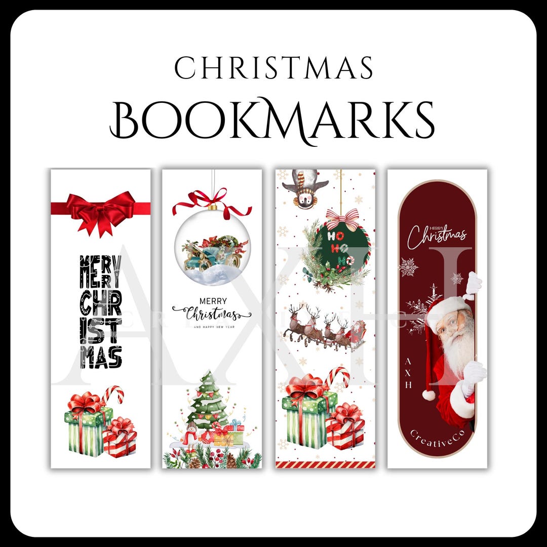 Printable Christmas Bookmarks | Best as Christmas Gift| Santa Claus ...