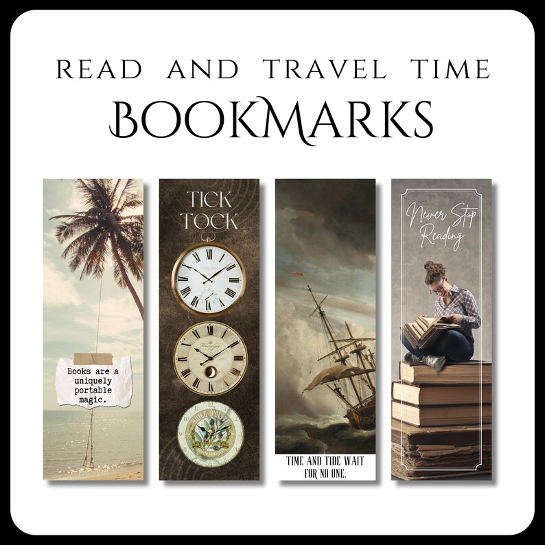 Printable Bookmark Inspired by Reading and Time Travelling Bookmarks ...