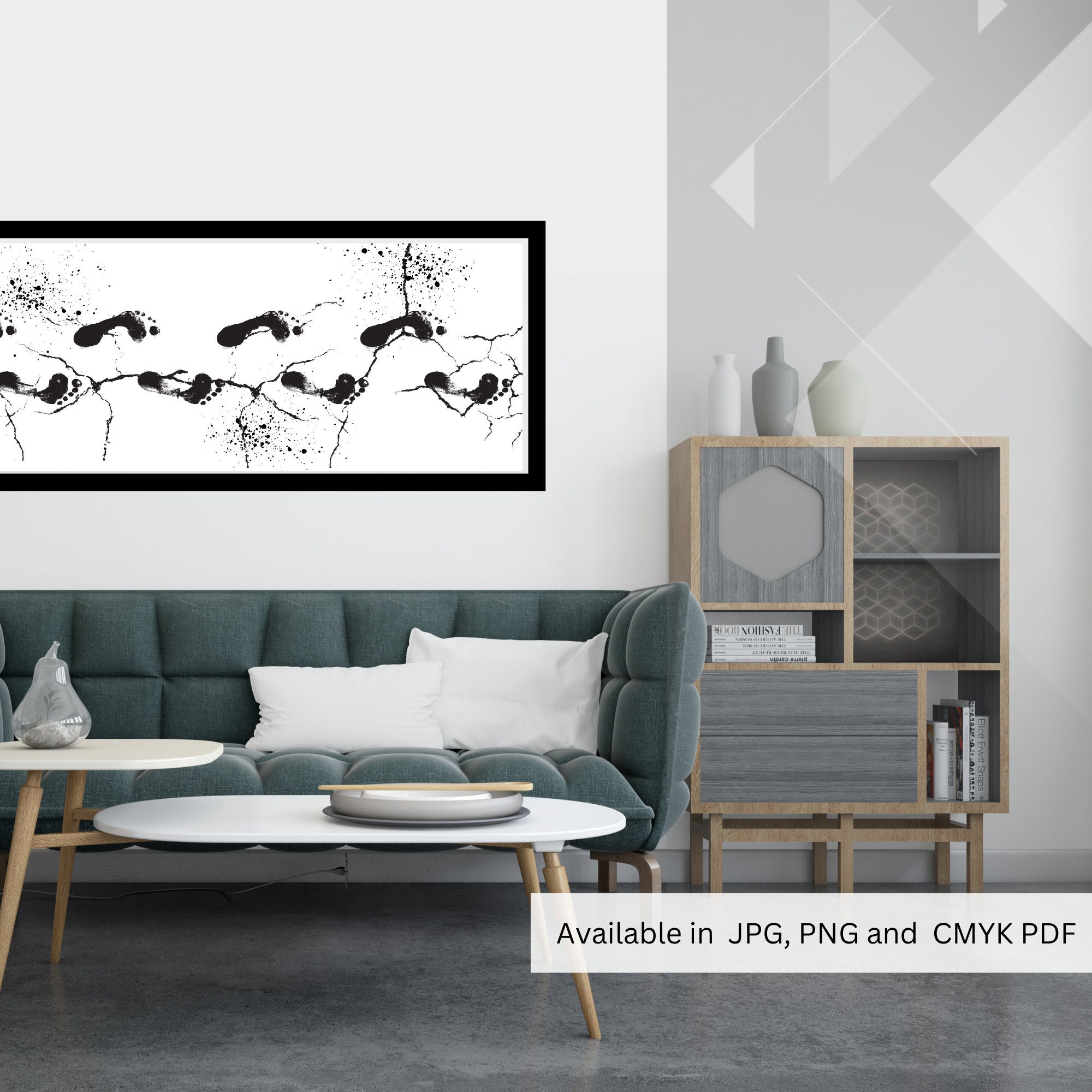 Human Footprint-printable Wall Art for Home Decor-living Room & Bedroom ...