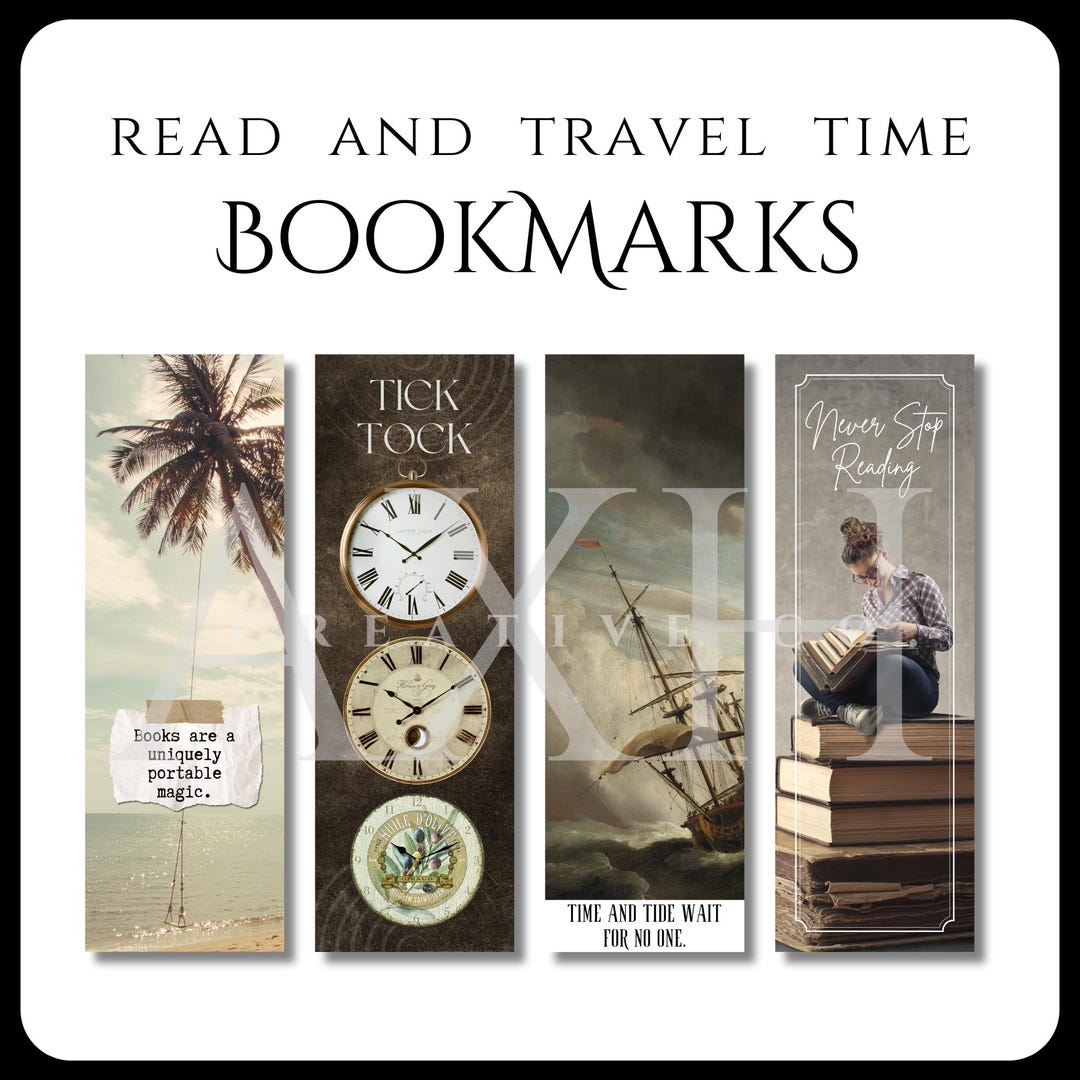 Printable Bookmark | Inspired by Reading and Time Travelling ...