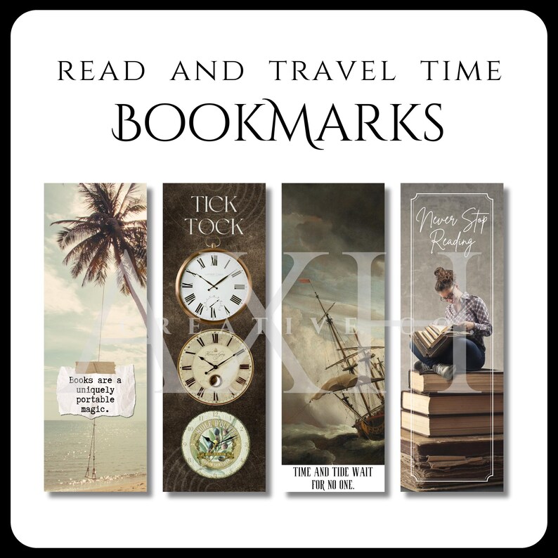 Printable Bookmark | Inspired by Reading and Time Travelling ...