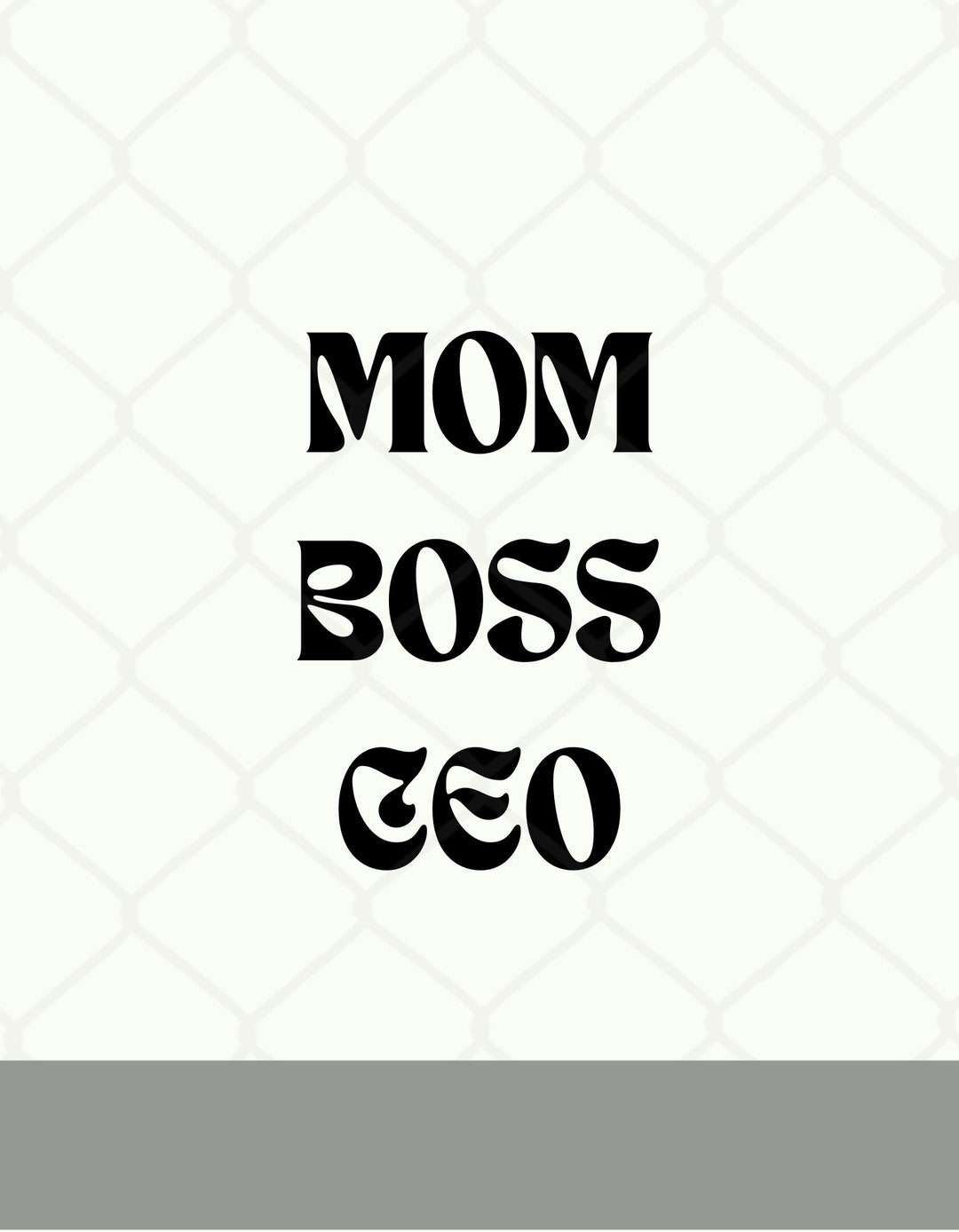 Mom Boss Ceo Mother's Day Bold Logo Digital Print Pdf Jpg Png - Etsy