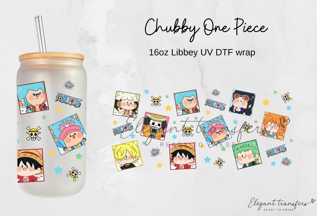 Chubby One Piece Wrap EXCLUSIVE UV DTF 16oz Libbey Glass - Etsy