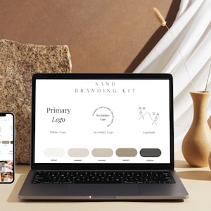 Brand Kit Template Mini Brand Board Template Pre-made Neutral Branding ...