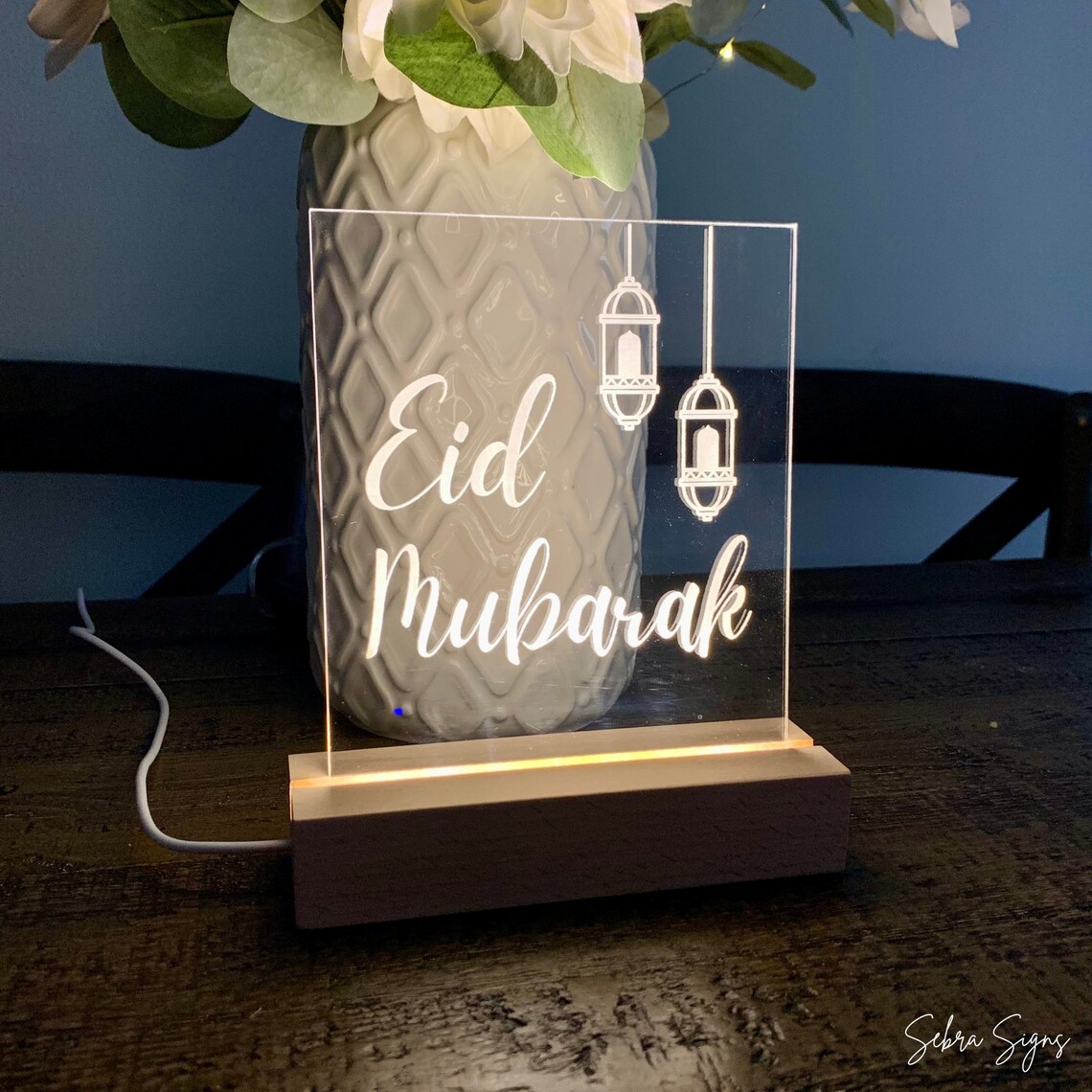 Eid Mubarak Sign LED Acrylic Light Islamic Table Decor - Etsy