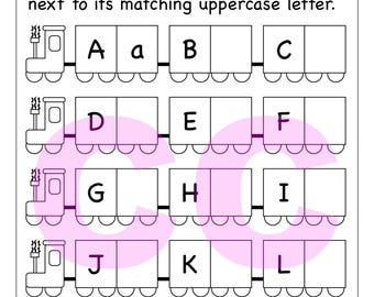 Uppercase and Lowercase Letter Cut and Paste Worksheets | Alphabet ...