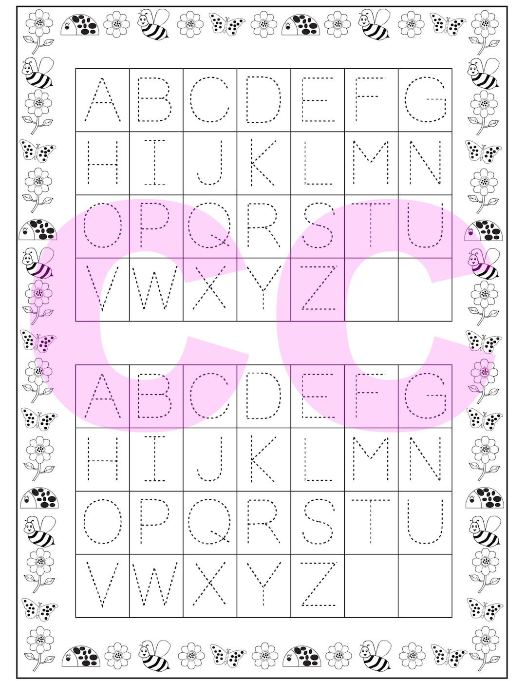 Letter Tracing Worksheet for Kids | Preschool ABC Practice ...